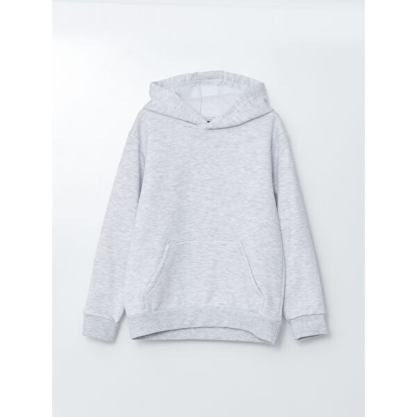 Kapüşonlu Basic Uzun Kollu Erkek Çocuk Sweatshirt Kapüşonlu Basic Uzun Kollu Erkek Çocuk Sweatshirt