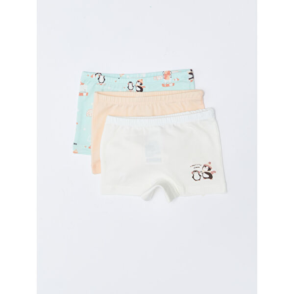 Beli Lastikli Kız Bebek Boxer 3'lü