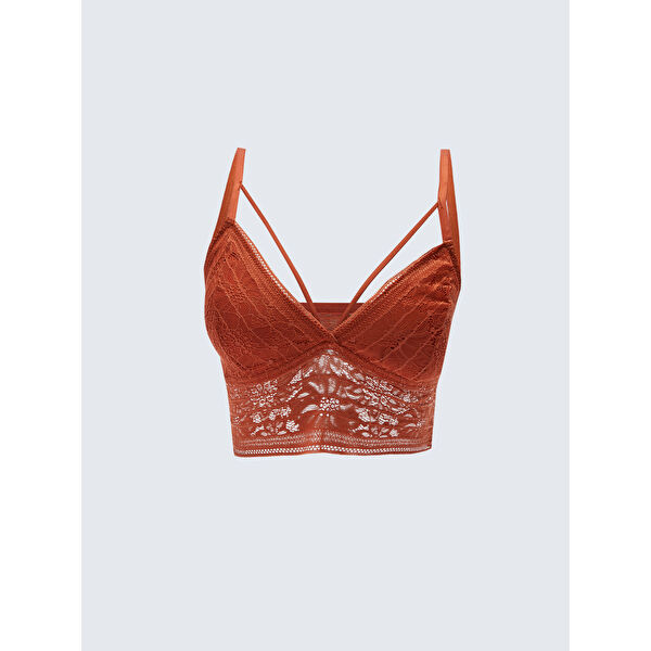 Balensiz Dolgusuz Dantelli Bralet Sütyen