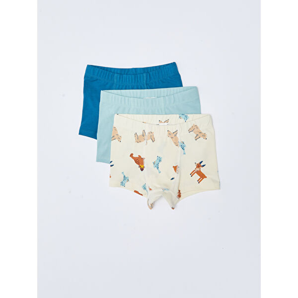 Beli Lastikli Erkek Bebek Boxer 3'lü