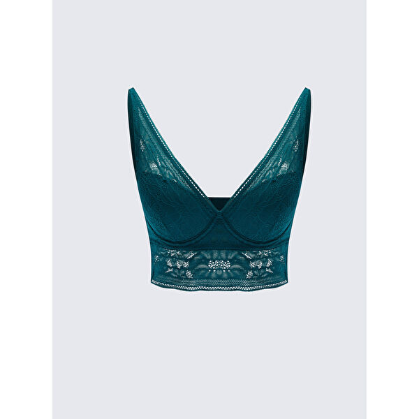 Balenli Dolgusuz Dantelli Bralet Sütyen Balenli Dolgusuz Dantelli Bralet Sütyen
