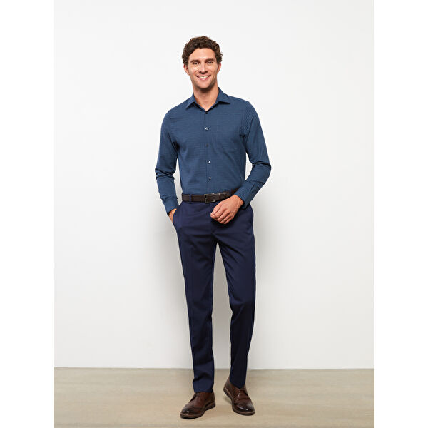 Regular Fit Uzun Kollu Ekose Gabardin Erkek Gömlek Regular Fit Uzun Kollu Ekose Gabardin Erkek Gömlek