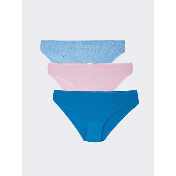 Desenli Kadın Bikini Külot 3'lü Paket