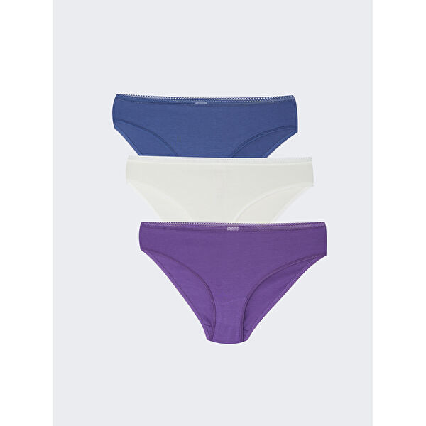 Düz Kadın Bikini Külot 3'lü Paket Düz Kadın Bikini Külot 3'lü Paket