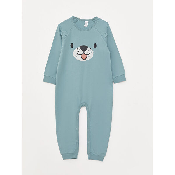 Bisiklet Yaka Uzun Kollu Baskılı Erkek Bebek Tulum Bisiklet Yaka Uzun Kollu Baskılı Erkek Bebek Tulum