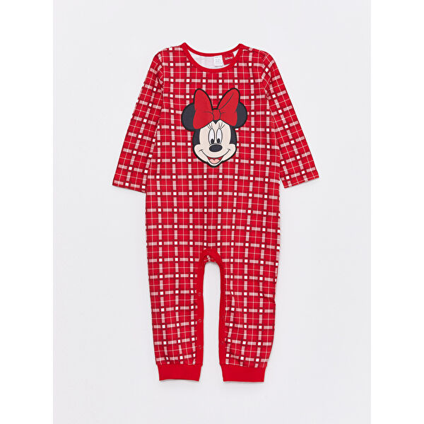 Bisiklet Yaka Uzun Kollu Minnie Mouse Nakışlı Kız Bebek Tulum Bisiklet Yaka Uzun Kollu Minnie Mouse Nakışlı Kız Bebek Tulum