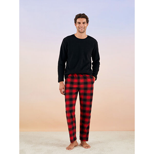 Standart Kalıp Ekose Polar Erkek Pijama Alt Standart Kalıp Ekose Polar Erkek Pijama Alt