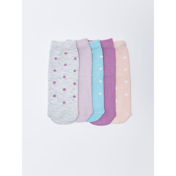 Desenli Kız Bebek Soket Çorap 5'li