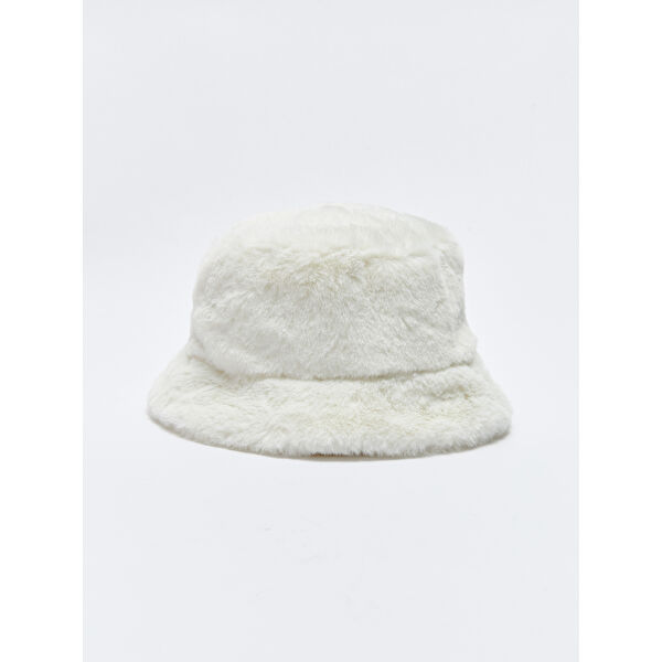 Pelüş Kız Çocuk Bucket Şapka