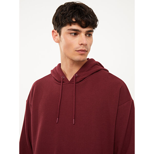 Kapüşonlu Uzun Kollu Büyük Beden Erkek Sweatshirt Kapüşonlu Uzun Kollu Büyük Beden Erkek Sweatshirt