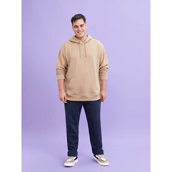 Kapüşonlu Uzun Kollu Büyük Beden Erkek Sweatshirt Kapüşonlu Uzun Kollu Büyük Beden Erkek Sweatshirt