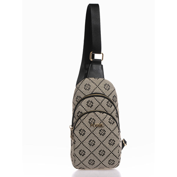 Fossil Desenli Kadın Omuz Ve Sırt Çantası