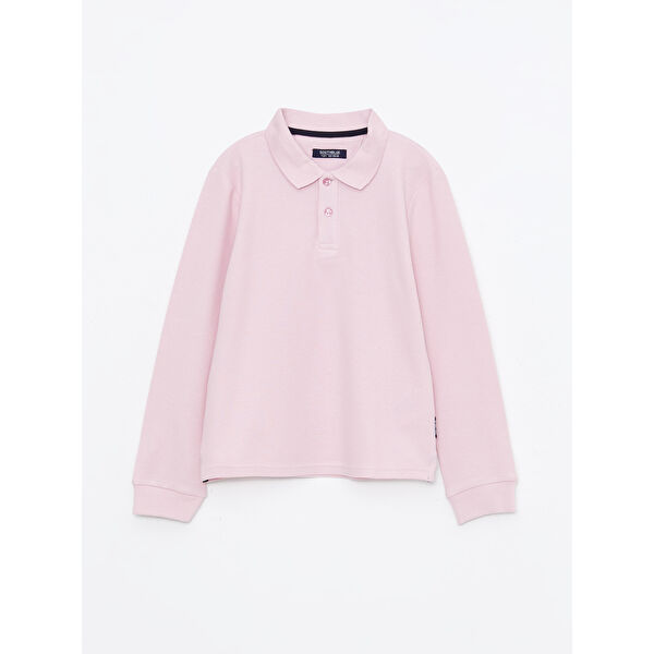 Polo Yaka Basic Uzun Kollu Kız Çocuk Tişört