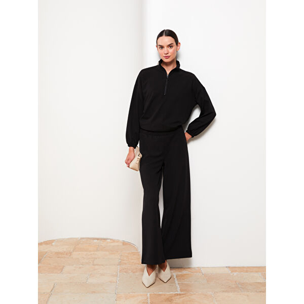 Beli Lastikli Düz Krep Kadın Eşofman Altı Beli Lastikli Düz Krep Kadın Eşofman Altı