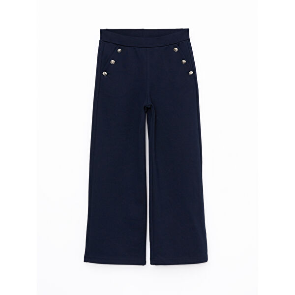 Beli Lastikli Basic Geniş Paça Kız Çocuk Eşofman Altı Beli Lastikli Basic Geniş Paça Kız Çocuk Eşofman Altı