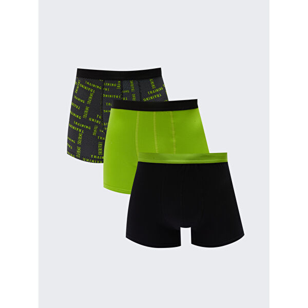Standart Kalıp Esnek Kumaş Boxer 3'lü