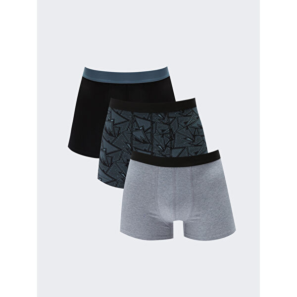 Standart Kalıp Esnek Kumaş Erkek Boxer 3'lü Standart Kalıp Esnek Kumaş Erkek Boxer 3'lü
