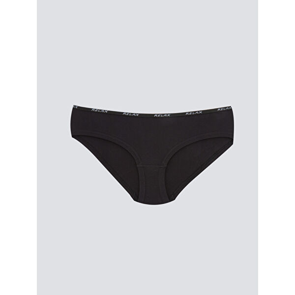 Beli Yazı Baskılı Kadın Bikini Külot