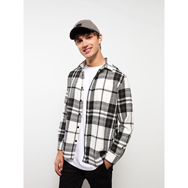 Regular Fit Uzun Kollu Ekose Erkek Oduncu Gömlek Ceket Regular Fit Uzun Kollu Ekose Erkek Oduncu Gömlek Ceket