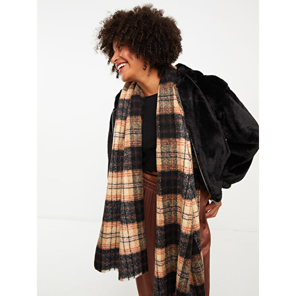 Ekose Desenli Kadın Atkı Ekose Desenli Kadın Atkı