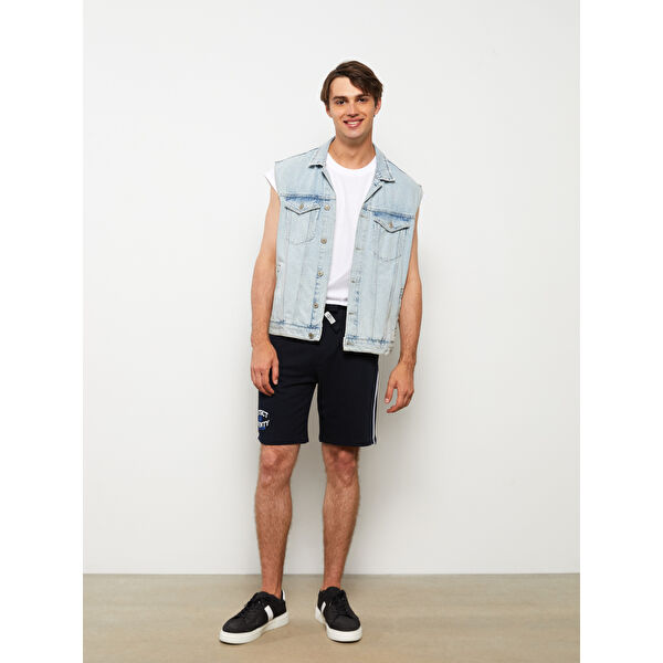 Standart Kalıp Baskılı Erkek Şort