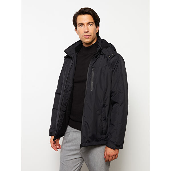 Standart Kalıp Kapüşonlu Erkek Mont Standart Kalıp Kapüşonlu Erkek Mont