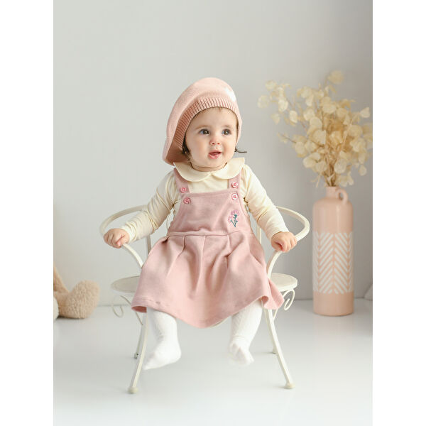 Desenli Kız Bebek Bere Desenli Kız Bebek Bere