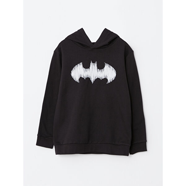 Kapüşonlu Batman Baskılı Uzun Kollu Erkek Çocuk Sweatshirt Kapüşonlu Batman Baskılı Uzun Kollu Erkek Çocuk Sweatshirt
