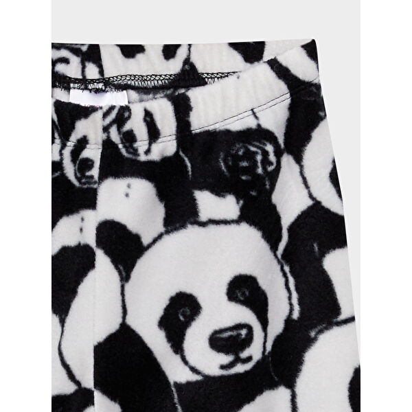 Bisiklet Yaka Baskılı Uzun Kollu Kız Çocuk Pijama Takımı