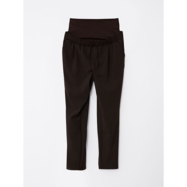 Karın Panelli Düz Gabardin Hamile Pantolon