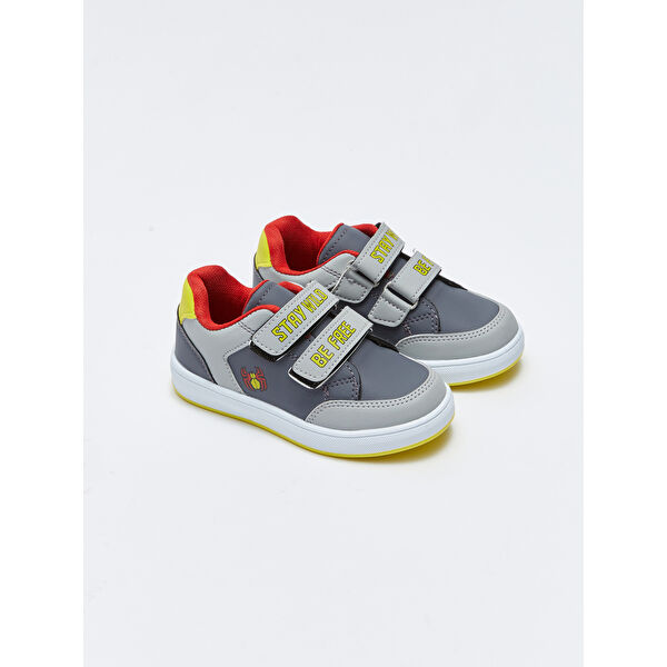 Baskılı Cırt Cırtlı Erkek Çocuk Sneaker