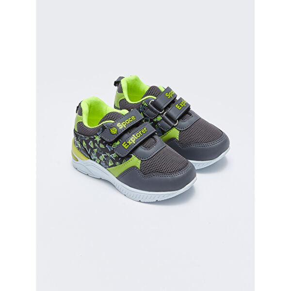 Baskılı Cırt Cırtlı Erkek Çocuk Spor Ayakkabı