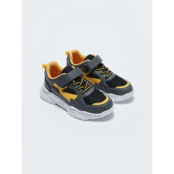 Renk Bloklu Bağcık ve Cırt Cırtlı Erkek Çocuk Aktif Spor Ayakkabı Renk Bloklu Bağcık ve Cırt Cırtlı Erkek Çocuk Aktif Spor Ayakkabı