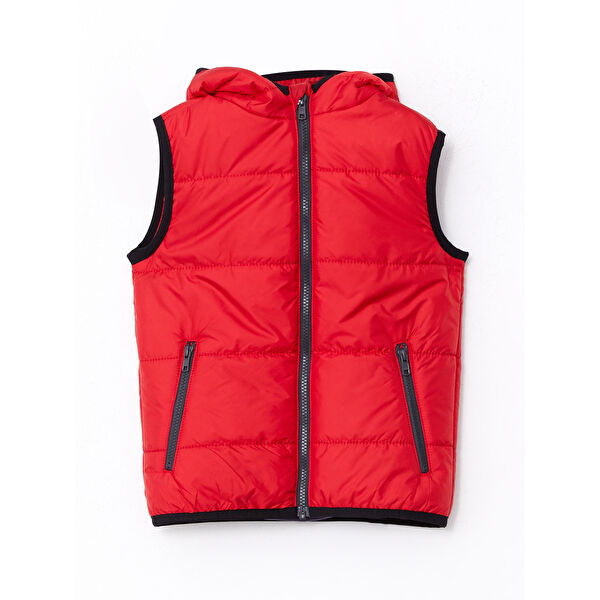 Kapüşonlu Basic Erkek Çocuk Şişme Yelek