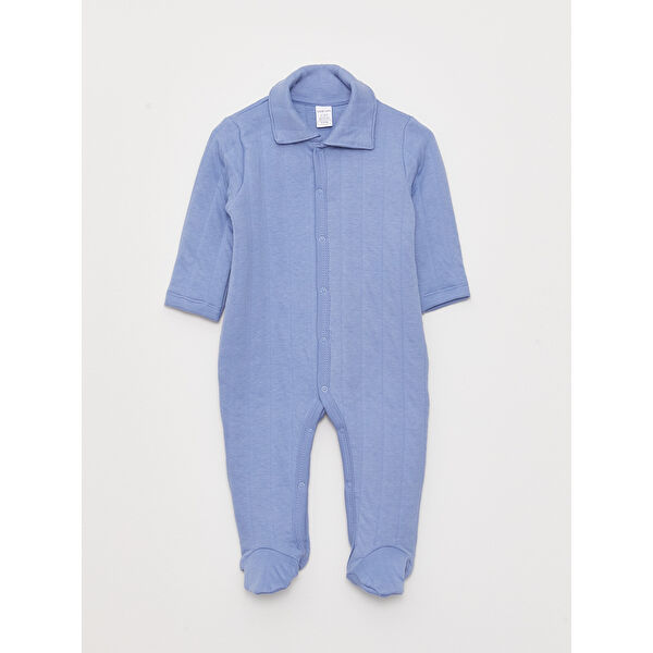 Polo Yaka Uzun Kollu Erkek Bebek Tulum