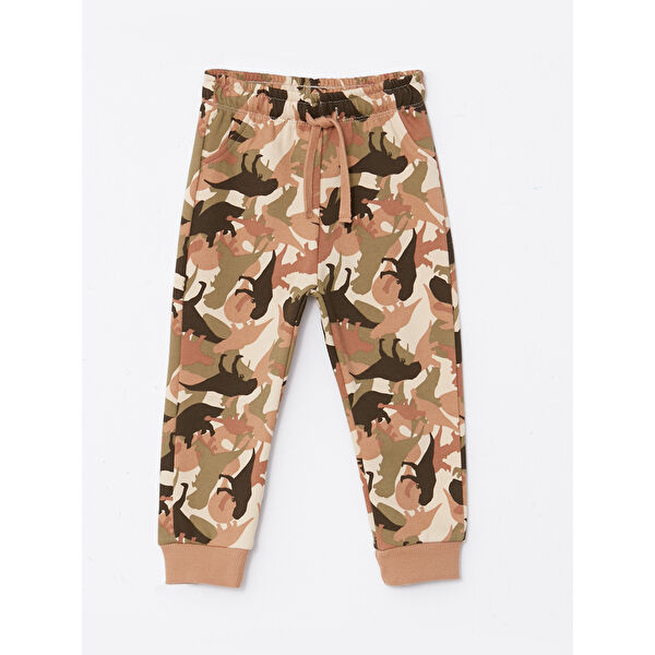 Beli Lastikli Baskılı Erkek Bebek Eşofman Alt