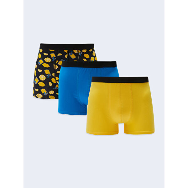 Standart Kalıp Esnek Kumaş Erkek Boxer 3'lü