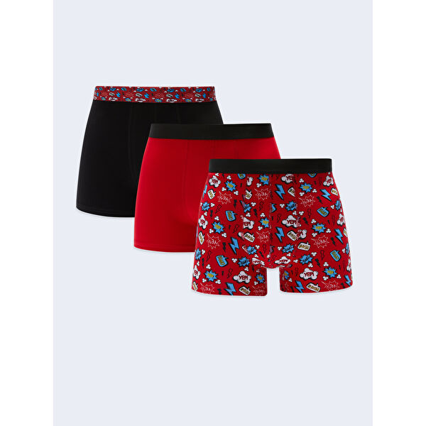 Standart Kalıp Esnek Kumaş Erkek Boxer 3'lü Standart Kalıp Esnek Kumaş Erkek Boxer 3'lü