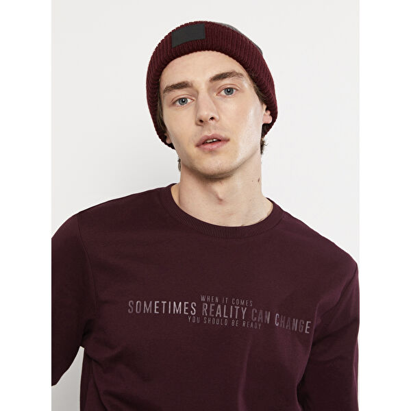 Etiket Baskılı Renk Bloklu Erkek Triko Bere