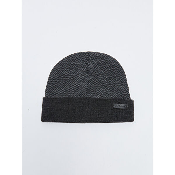 Etiket Nakışlı Erkek Bere