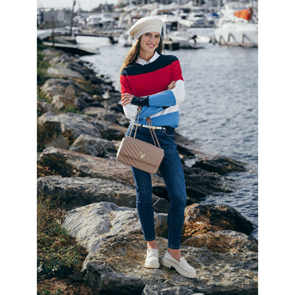 Slim Fit Düz Kadın Jean Pantolon