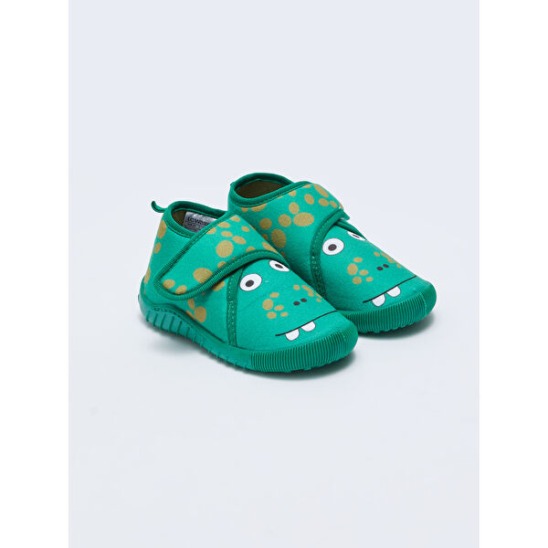 Baskılı Cırt Cırtlı Erkek Bebek Panduf