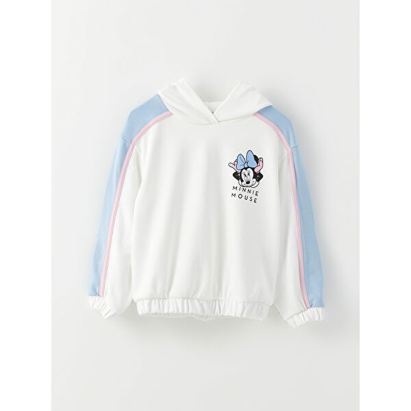 Kapüşonlu Minnie Mouse Baskılı Uzun Kollu Kız Çocuk Sweatshirt Kapüşonlu Minnie Mouse Baskılı Uzun Kollu Kız Çocuk Sweatshirt