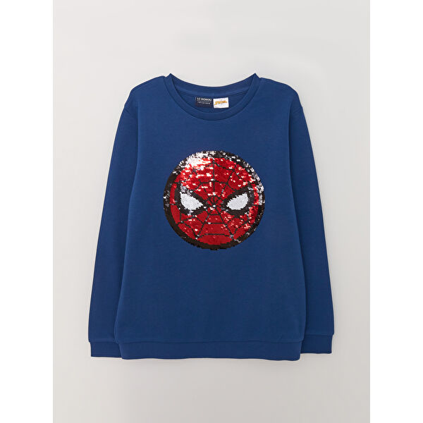 Bisiklet Yaka Spiderman Baskılı Çift Yönlü Payetli Uzun Kollu Erkek Çocuk Tişört Bisiklet Yaka Spiderman Baskılı Çift Yönlü Payetli Uzun Kollu Erkek Çocuk Tişört