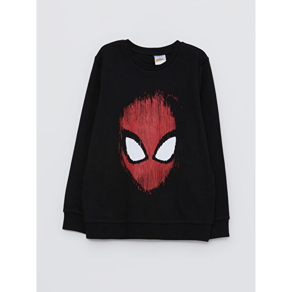 Bisiklet Yaka Spiderman Baskılı Uzun Kollu Erkek Çocuk Tişört Bisiklet Yaka Spiderman Baskılı Uzun Kollu Erkek Çocuk Tişört