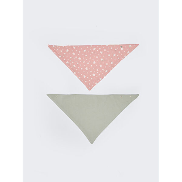 Desenli Kız Bebek Mama Önlüğü 2'li