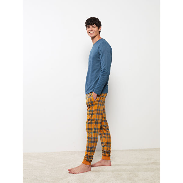 Standart Kalıp Ekose Erkek Pijama Takımı