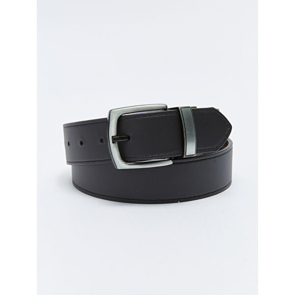 Deri Görünümlü Düz Erkek Kemer