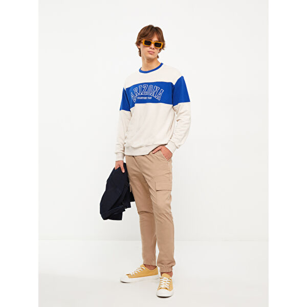 Slim Fit Gabardin Erkek Kargo Pantolon