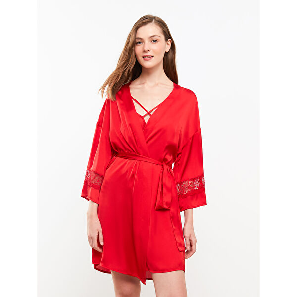 Şal Yaka Nakışlı Uzun Kollu Kadın Sabahlık Şal Yaka Nakışlı Uzun Kollu Kadın Sabahlık